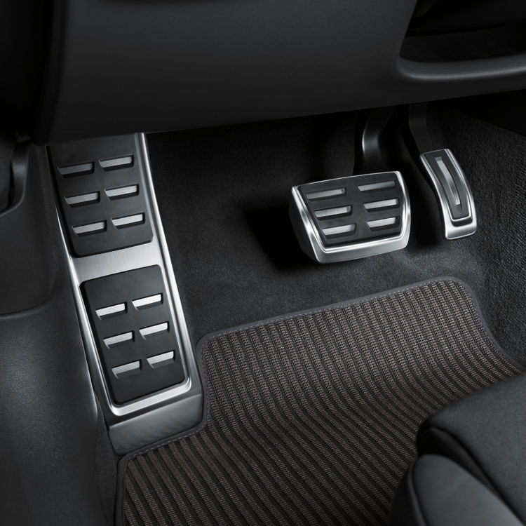 Foot rest and pedal caps in stainless steel - Audi Genuine Accessories