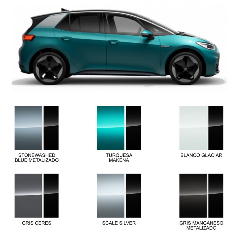 Colores del Volkswagen ID.3 en Canarias