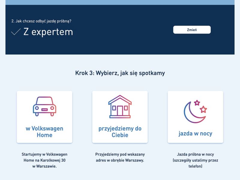 Volkswagen Home | Jazda próbna wybranym modelem VW
