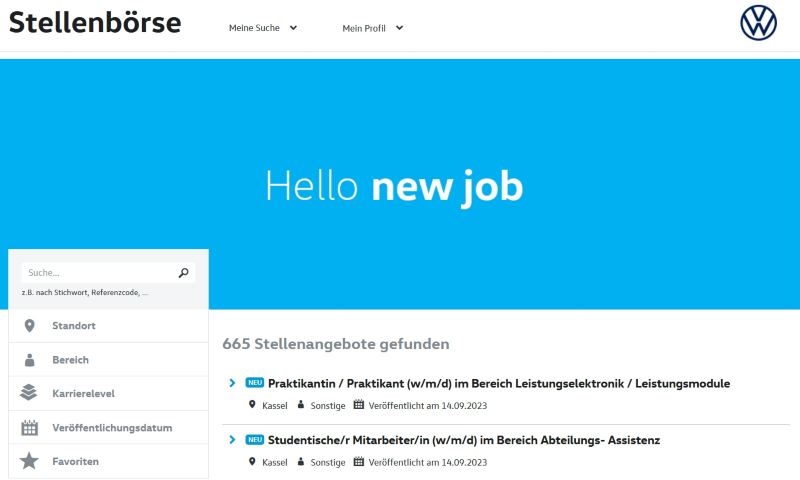 So geht die Onlinebewerbung bei Volkswagen